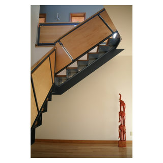 Folded Steel Plate Stair - Contemporary - Staircase - Kansas City - by ...