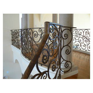 French Country Home Railing - Mediterranean - Staircase - Boston - by ...