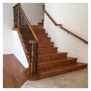Garrison II Maple Wheat Smooth Install - Traditional - Staircase - San ...