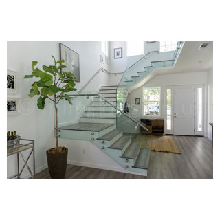 Glass Adapter System - Modern - Staircase - Seattle - by Inline Design ...