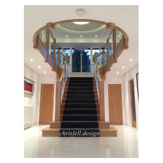 Glass balustrade with LED lighting - Staircase - Other - by Chris Fell ...