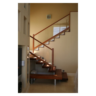 Glass Panel Stair Project. Akers Residence. Melbourne Fl - Modern ...