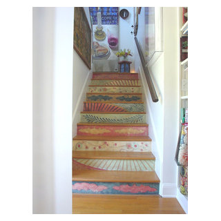 Hand-painted Stair Risers - Eclectic - Staircase - Los Angeles - by ...