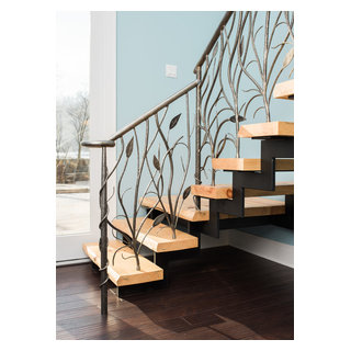 Handforged Rustic - Rustic - Staircase - Cleveland - by Heartland ...