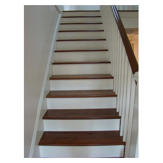 Hardwood Stairs with Painted Risers - Modern - Staircase - Vancouver ...