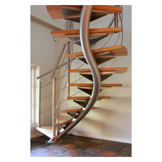 Helical Stairs with Wood Treads - Contemporary - Staircase - Toronto ...