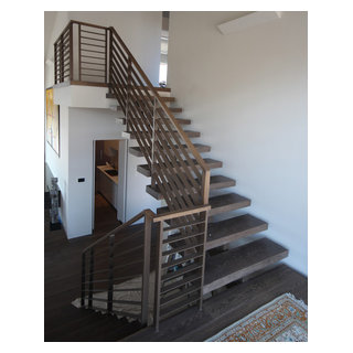 Horizontal Steel Railing Systems - Contemporary - Staircase - Salt Lake ...