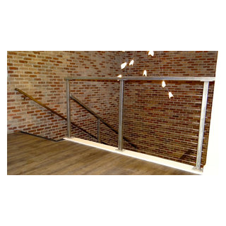Industrial Loft Cable Railing - Industrial - Staircase - San Diego - by ...