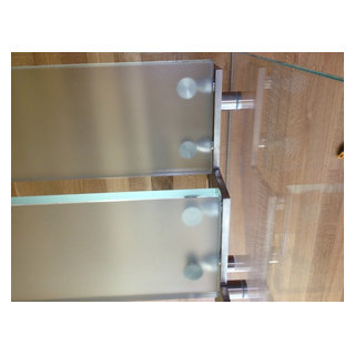 LED lit glass stair case - Contemporary - Staircase - Tampa - by Faour ...