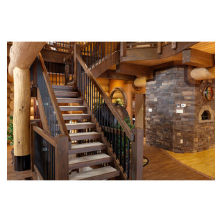 Log & Timber - Harrington - Rustic - Staircase - Montreal - by Harkins ...