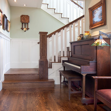 75 Craftsman Curved Staircase Ideas You'll Love - January, 2025 | Houzz