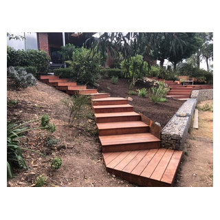 Merbau stairs - Modern - Staircase - Other - by Evoke Building Group ...