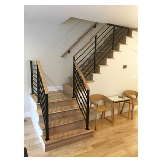 Ming - contemporary horizontal steel railing - Contemporary - Staircase ...
