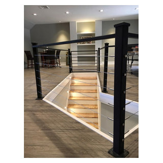 Modern Cable Railing - Modern - Staircase - by Hart Designs LLC | Houzz