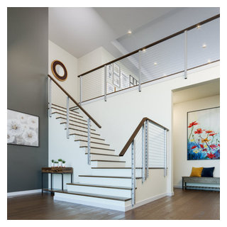 Modern Farmhouse Staircase - Modern - Staircase - Vancouver - by Bezdan ...