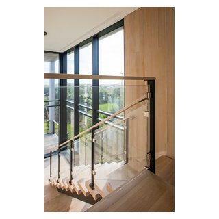 Modern Glass Railing - Modern - Staircase - New York - by Keuka Studios ...