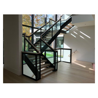 Modern Open Stringer - New Jersey - Modern - Staircase - New York - by ...