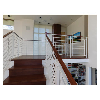 Modern railings in country setting - Contemporary - Staircase - Other ...