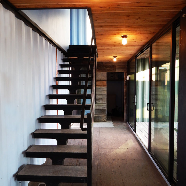 Fotos de escaleras | Diseños de escaleras rectas con escalones de ...