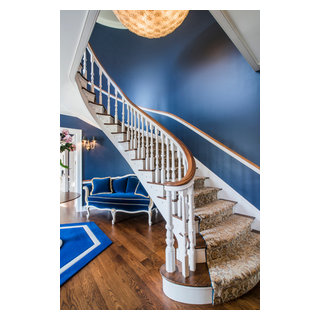 Navy Blue Foyer - Traditional - Staircase - Other | Houzz