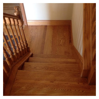 Northern Red Oak Golden Oak Stain - Staircase - San Francisco - by ...