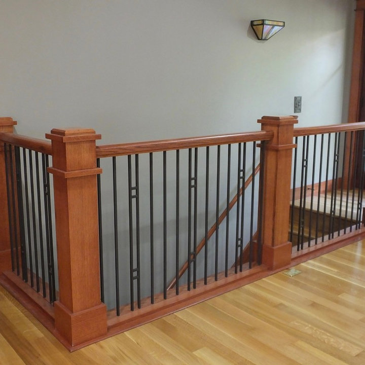 Craftsman Stair Rail Divider - Photos & Ideas | Houzz