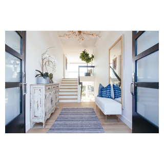 Organic Bohemian Beach Cottage - Beach Style - Staircase - Orange ...