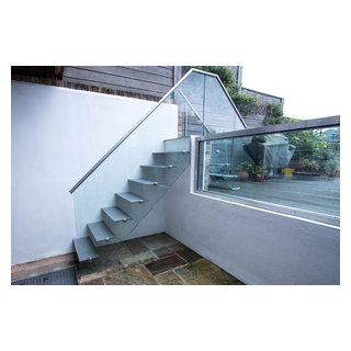 Painted mild steel construction open string-riser external access ...