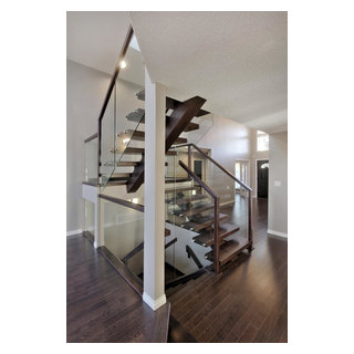 Perchless Mono Stringer with Glass Railing - Modern - Staircase ...