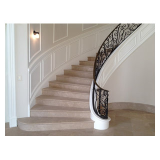 Radius Panels and Stair - Midcentury - Staircase - Orange County - by ...
