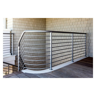 Railing Detail on Radial Stair - Staircase - Other - by Compass ...