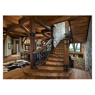 Ranch Manor - Rustic - Staircase - Calgary - by Mitchell Brock | Houzz