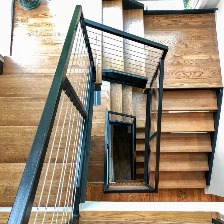 75 Beautiful Staircase with Open Risers Ideas and Designs - May 2024 ...