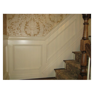 "Recessed Panel" Wainscoting - Traditional - Staircase - New York - by ...