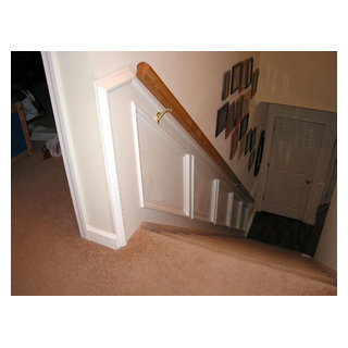 Recessed panel Wainscoting - Traditional - Staircase - New York - by JL ...