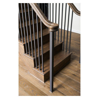 Richmond - Oak Bespoke Staircase Metal Balustrade - Staircase - London ...