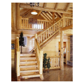 Shell Knob, MO (10584) - Rustic - Staircase - Burlington - by Real Log ...