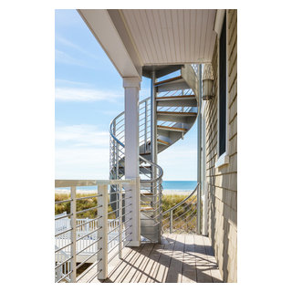 Silver Spiral Stairs - Staircase - Other - by Compass Ironworks | Houzz