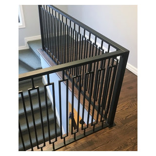 Sleek Rectangle Rail - Contemporary - Staircase - Detroit - by Great ...