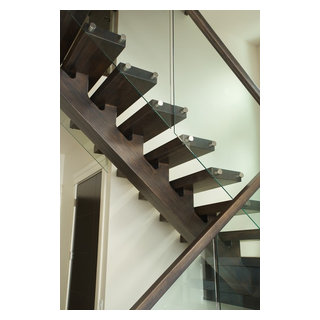solid white oak mono-stringer - Modern - Staircase - Edmonton - by ...