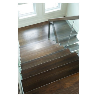 solid white oak mono-stringer - Modern - Staircase - Edmonton - by ...
