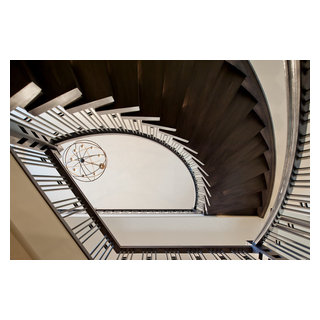 Stacked Blocks Style Curved Stair - Contemporary - Staircase - Edmonton ...