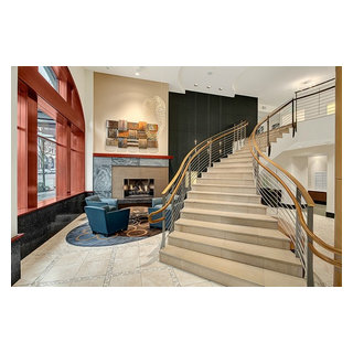 Staged Seattle Condominium In Cristalla Building - Modern - Staircase ...