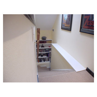 stair ledge and bookcase - Transitional - Staircase - Atlanta - by LKS ...
