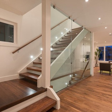 75 Mid-Century Modern L-Shaped Staircase Ideas You'll Love - June, 2022 ...