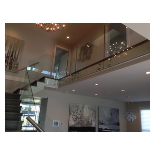 Stand Off System Frameless Railing Glass - Contemporary - Staircase ...