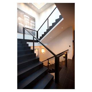 Steel and Glass Guardrail - Contemporary - Staircase - Denver - by ...