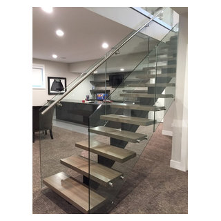 Steel Center Stringer - Contemporary - Staircase - Calgary - by ...