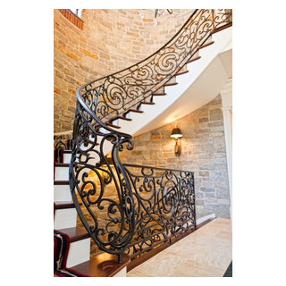 Sustainable Custom Interior Iron Railings - Mediterranean - Staircase ...