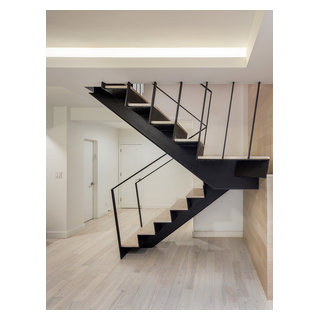 Trapeze Stair Duplex Apartment - Contemporary - Staircase - New York ...